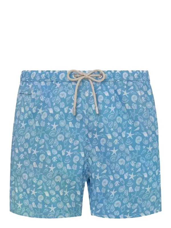 MC2 SAINT BARTH Seashell Print Swim Shorts - Blue