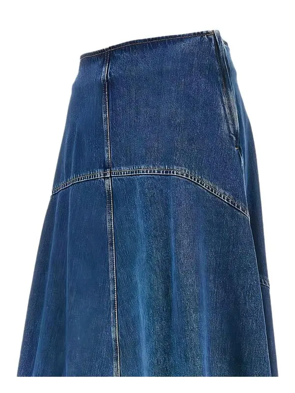 Max Mara Panelled A-line Denim Skirt - Blue