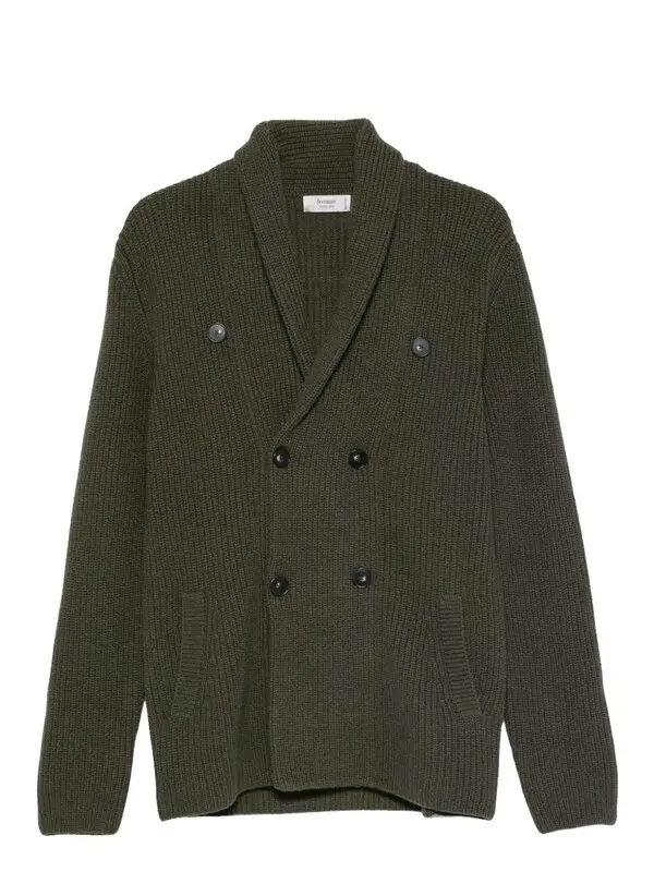FERRANTE Double-breasted Cardigan - Green