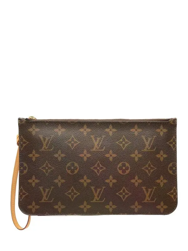 LOUIS VUITTON Monogram Canvas Neverfull Mm Pouch - Brown