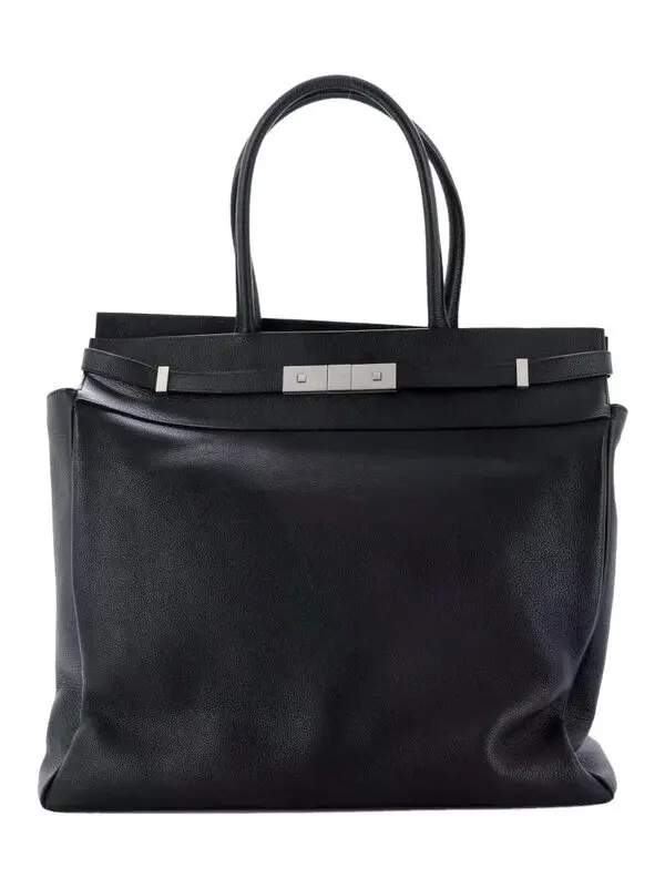 Saint Laurent Manhattan Leather North South Tote Bag - Black