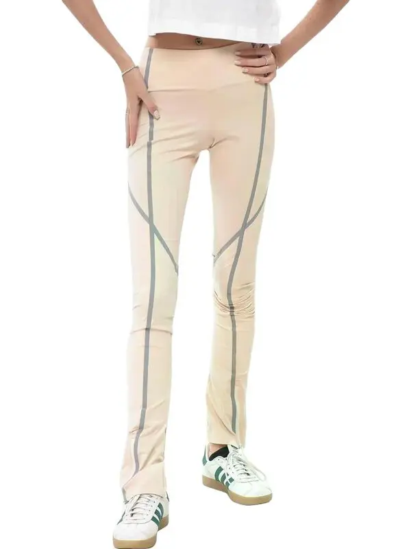Off-White Reflective Ankle-zip Leggings - Neutrals