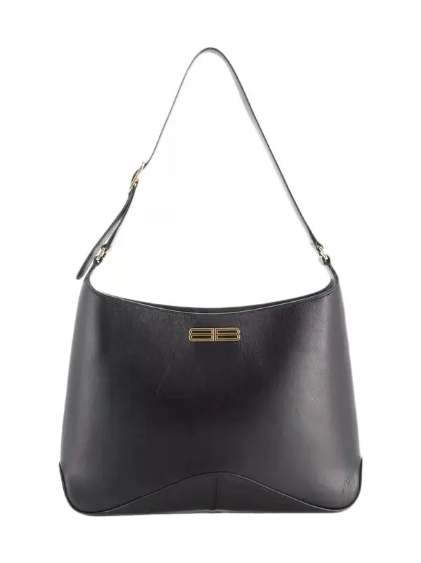 Balenciaga Leather Medium Hobo Bag - Black