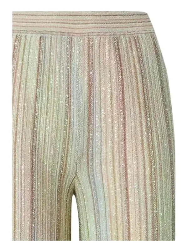 Missoni Ribbed Palazzo Trousers With Sequins - Neutrals