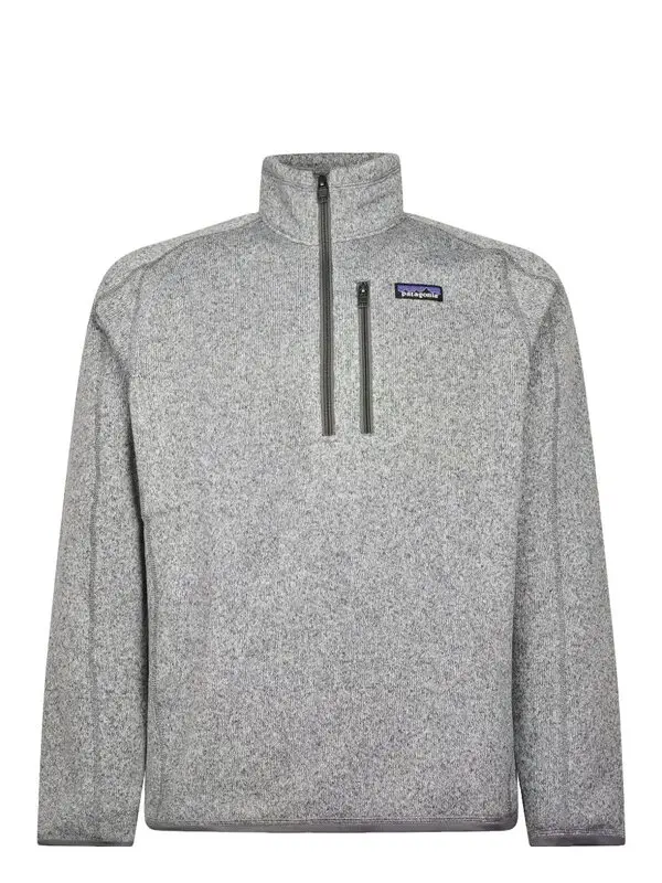 Patagonia Quarter-zip Logo Patch Sweater - Grey