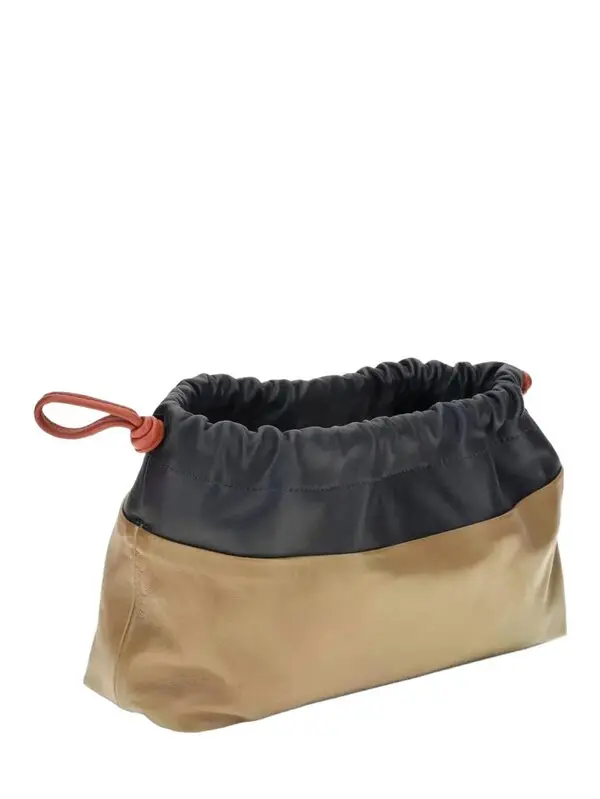 Pierre Hardy Twin Drawstring Clutch Bag - Brown