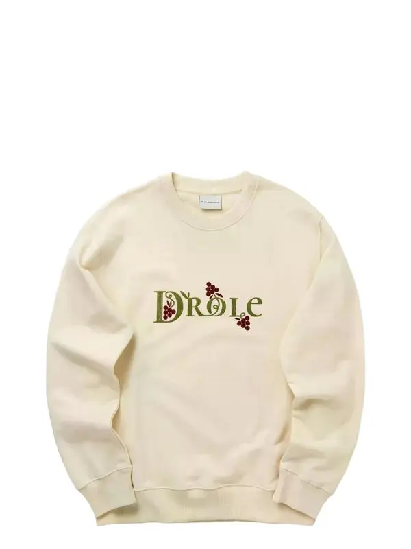 Drole De Monsieur Heritage Embroidered Sweater - Neutrals