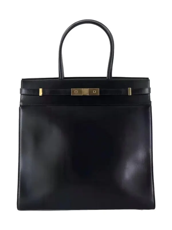 Saint Laurent Manhattan Leather North South Tote Bag - Black