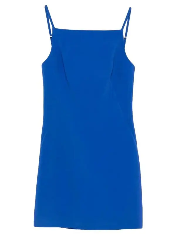 Givenchy Square-neck Spaghetti-strap Mini Dress - Blue