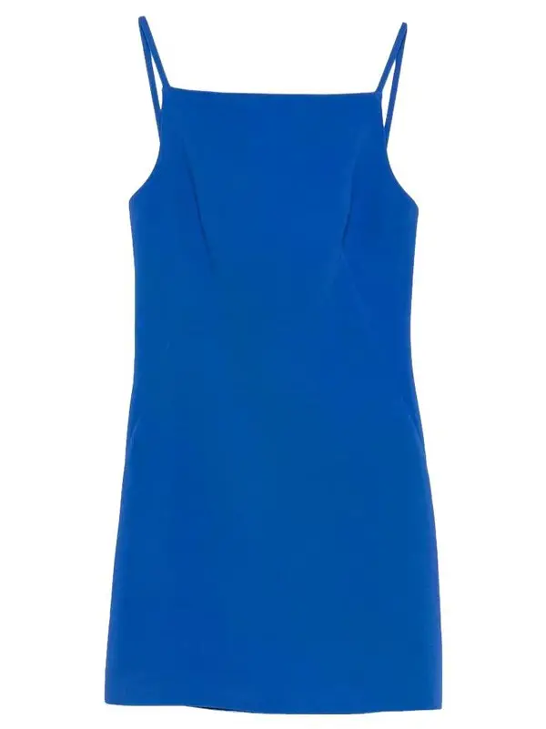Givenchy Square-neck Spaghetti-strap Mini Dress - Blue