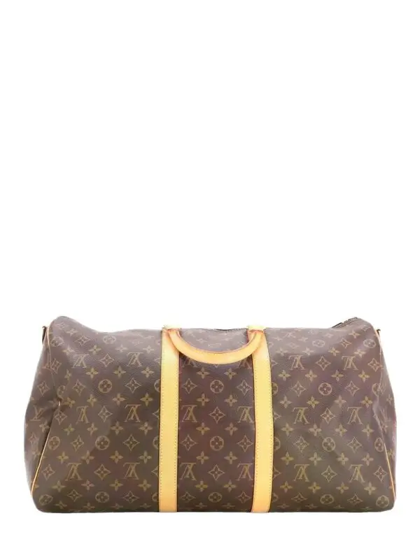 LOUIS VUITTON Keepall Bandouliere Monogram Canvas 50 Travel Bag - Brown