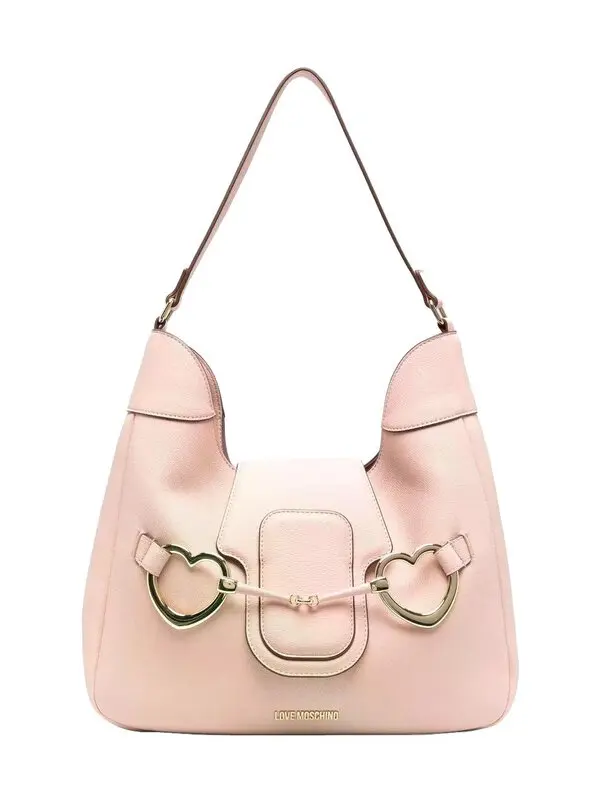 Moschino Heart-shaped Clasp Shoulder Bag - Pink