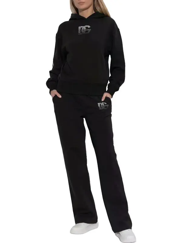 Dolce & Gabbana Logo Embellished Hoodie - Black