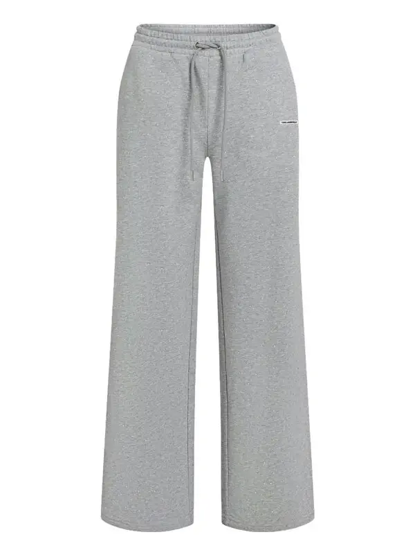 Karl Lagerfeld Rhinestone Embellished Loungewear Pants - Grey