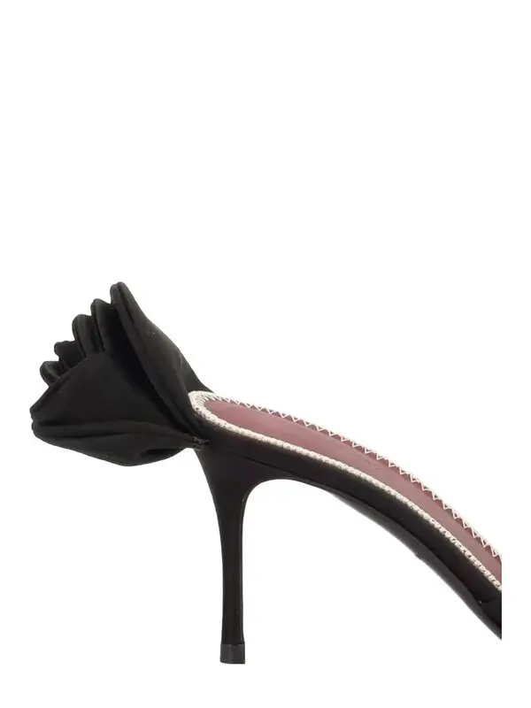 Magda Butrym Floral Detail Stiletto Sandals - Black