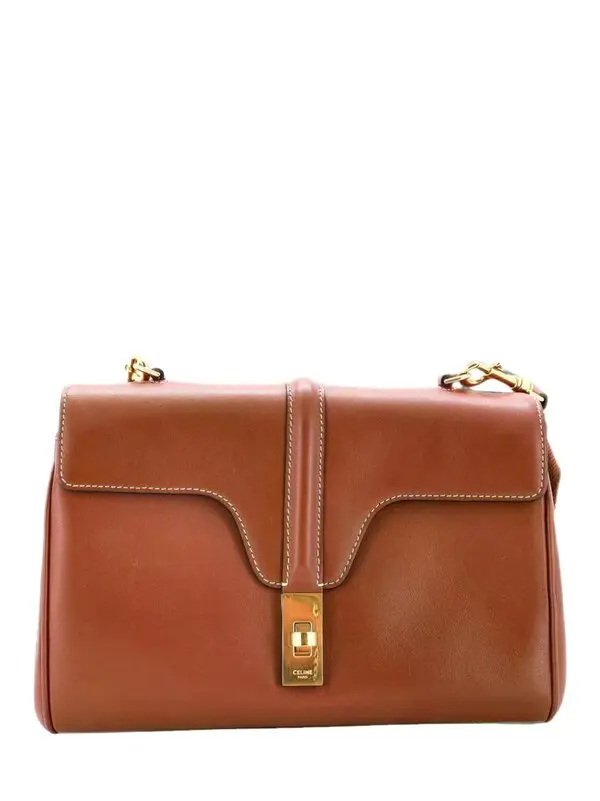 Celine Soft 16 Bag Smooth Calfskin Shoulder Bag - Brown