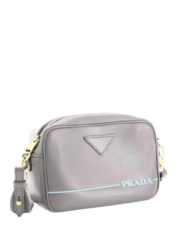 Prada Mirage Camera Bag Leather Small Crossbody Bag - Grey