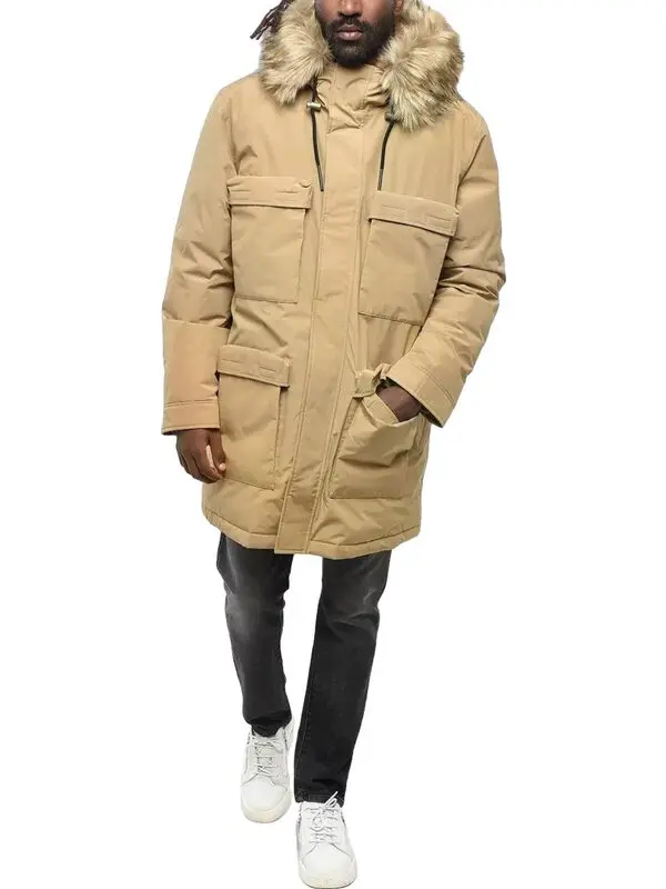 DIESEL® Milow Padded Parka With Faux-fur Detail - Neutrals