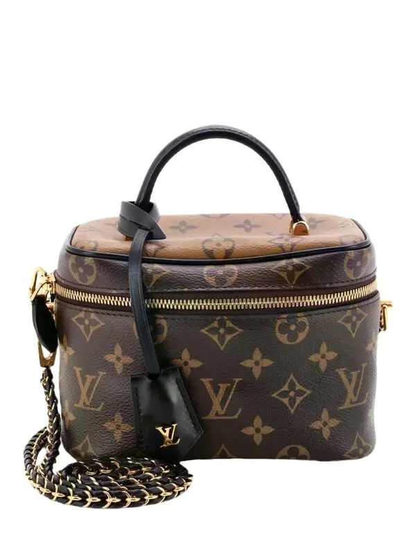 LOUIS VUITTON Vanity Handbag Reverse Monogram Canvas Pm Satchel - Brown