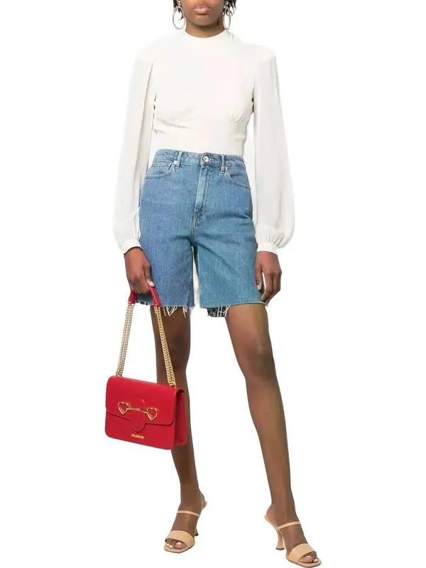 Moschino Heart-motif Chain Shoulder Bag - Red