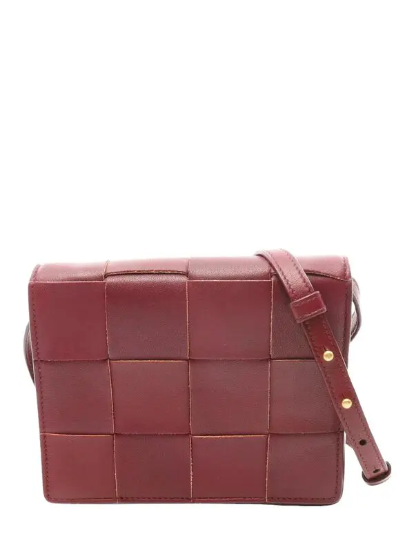 Bottega Veneta Maxi Intrecciato Shoulder Bag - Red