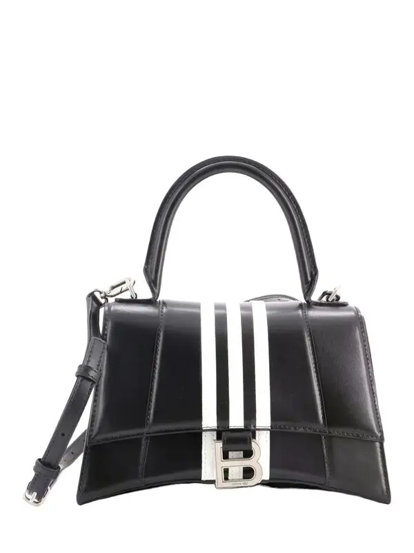 Balenciaga X Adidas Hourglass Top Handle Bag Small Satchel - Black