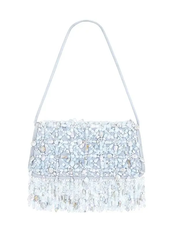 Cult Gaia Idalia Embellished Shoulder Bag - Blue