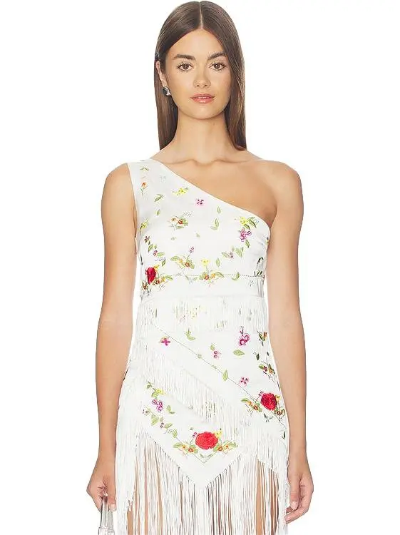NIIHAI Lara Fringe Top - White