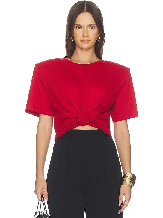 Magda Butrym Knot Front T-shirt - Red
