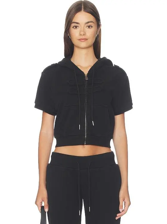 NIIHAI Cropped Hoodie - Black