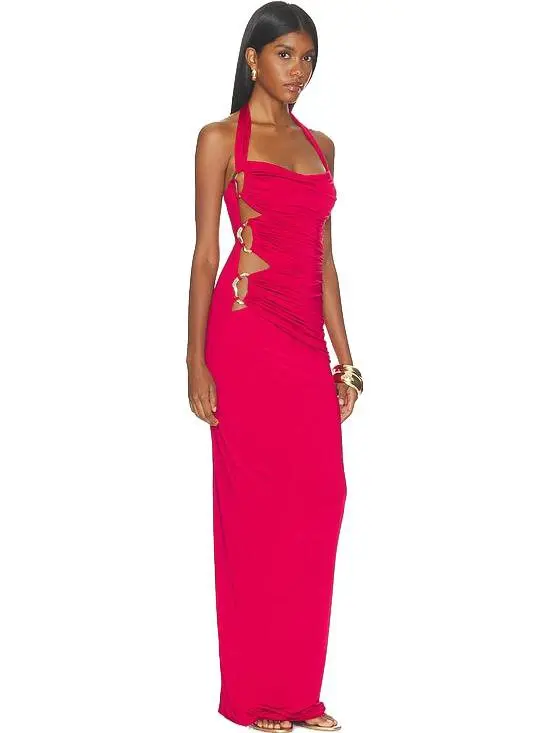 NOOKIE Petra Ring Maxi Dress - Red