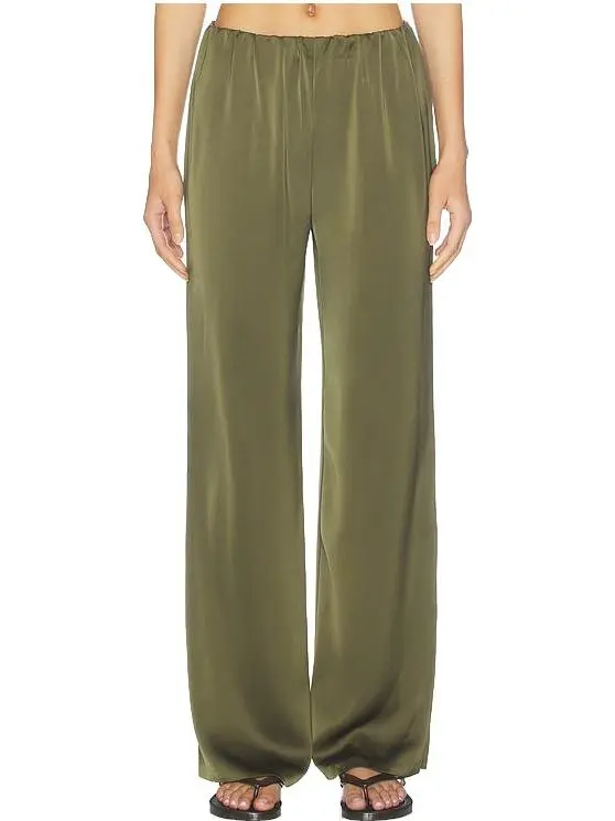 LOVERS AND FRIENDS Alette Satin Pants In . Also - Olive