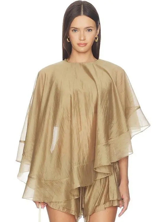 CAMILA COELHO Iris Top - Taupe