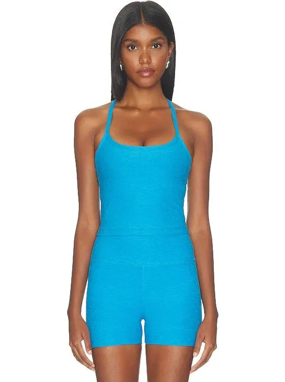 Beyond Yoga Spacedye Slim Racerback Cropped Tank Top - Blue