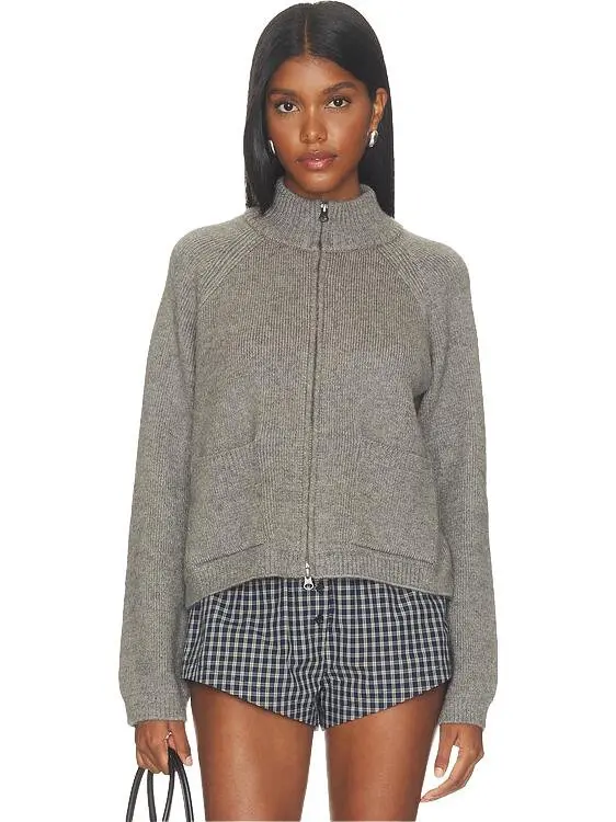 Free People We The Free On It Half Zip Knit - Grey