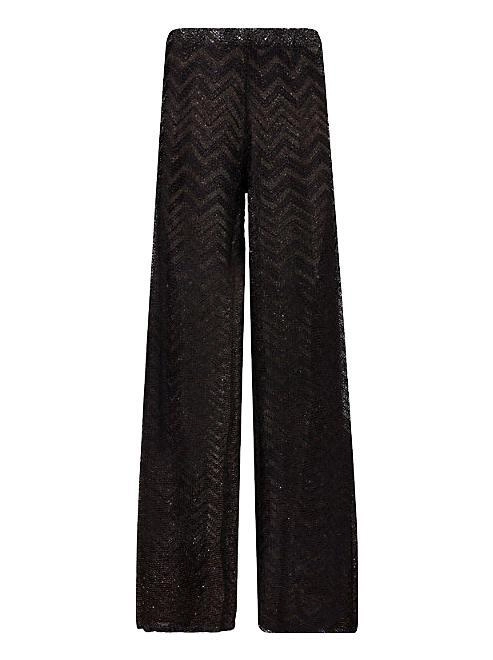 Missoni Sequined Lamé Knitted Trousers - Brown
