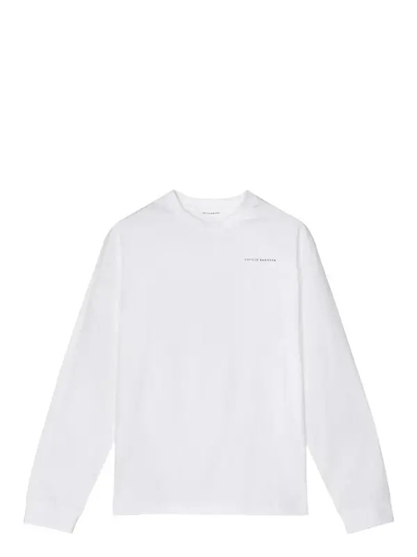 Cecilie Bahnsen Bow Print Long Sleeve T-shirt - White