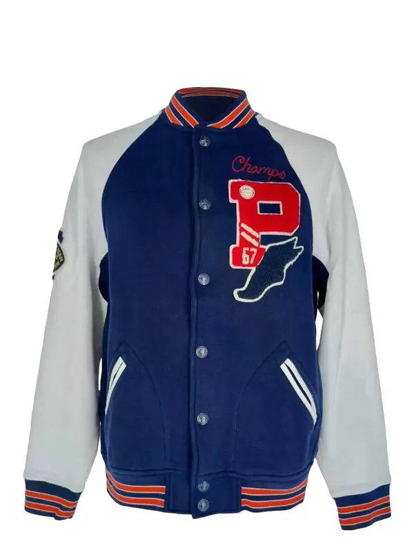 Ralph Lauren Patch Detail Fleece Cotton Jacket - Blue