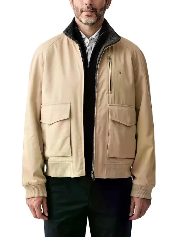TRUSSARDI Reversible Herringbone-pattern Jacket - Neutrals