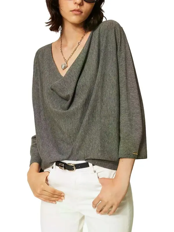 TWINSET Dual-use Maxi Jumper - Grey