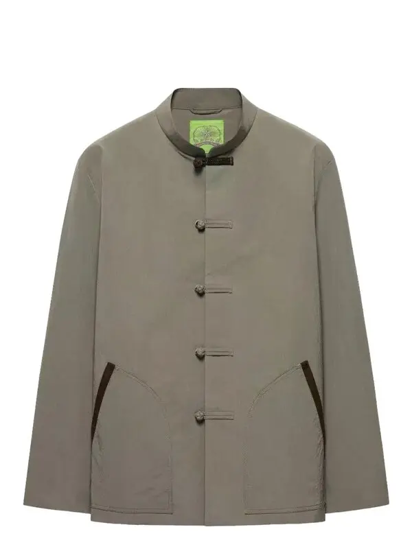Shanghai Tang Tang Frog-fastening Jacket - Grey