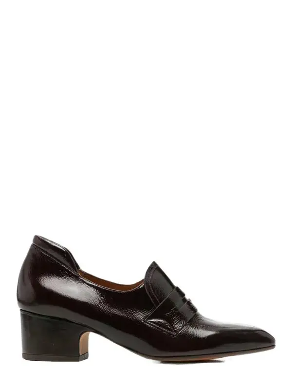 Chie Mihara Patent Leather Block Heel Pumps - Red