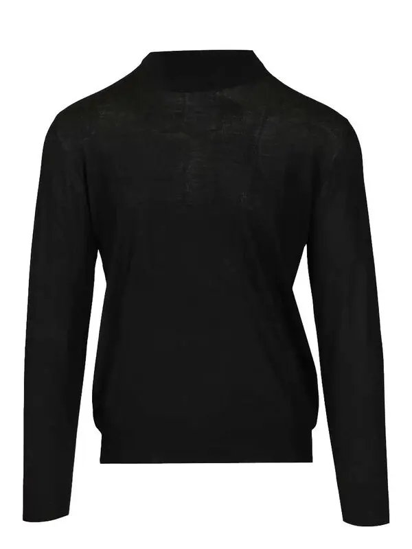 Fedeli Mock Neck Sweater - Black