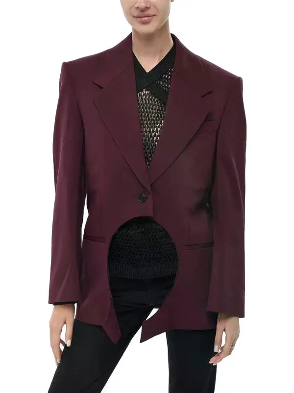 Off-White Meteor Cut-out Blazer - Red