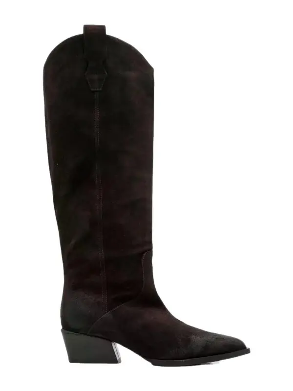 POEVE Pointed Toe Pull-on Boots - Brown