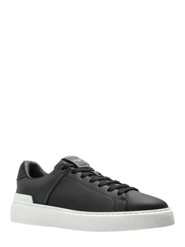 Balmain B-court Smooth Leather Trainers - Neutrals