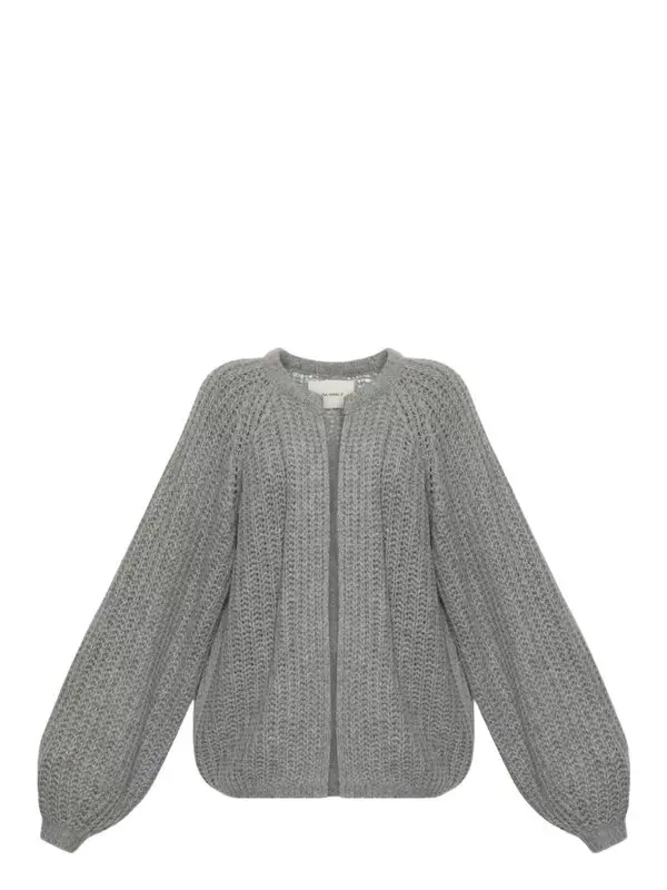 LISA YANG Thena Chunky Knit Cardigan - Grey