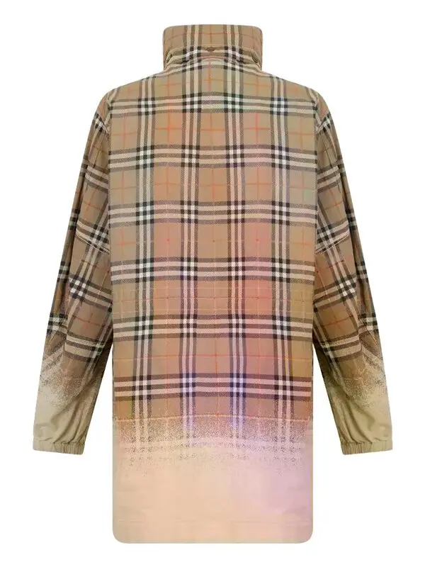 Burberry Gradient Check Tropical Gabardine Parka - Neutrals