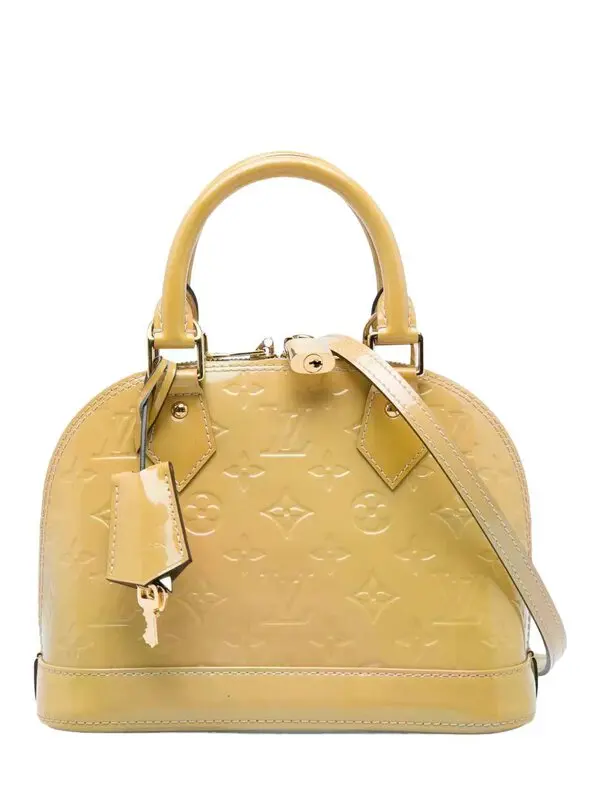 LOUIS VUITTON Monogram Vernis Alma Bb Satchel - Neutrals