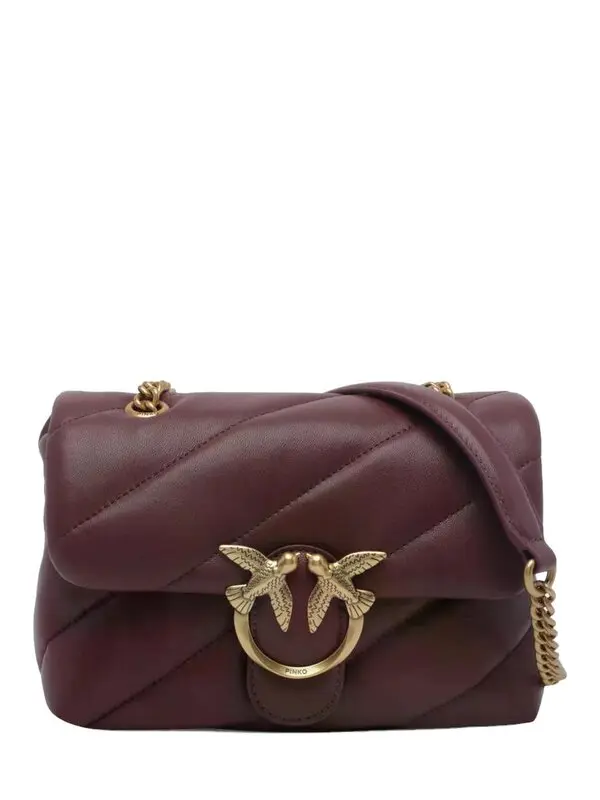 Pinko Love Birds Puffer Shoulder Bag - Red